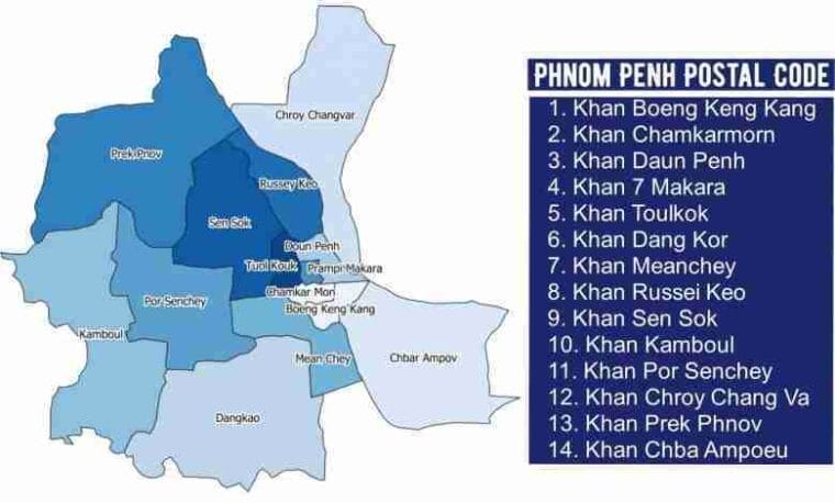 Cambodia Postal Code